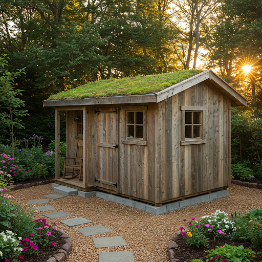 How to Build a Reclaimed Wood Garden Shed with Green Roof: 5 DIY Steps ...